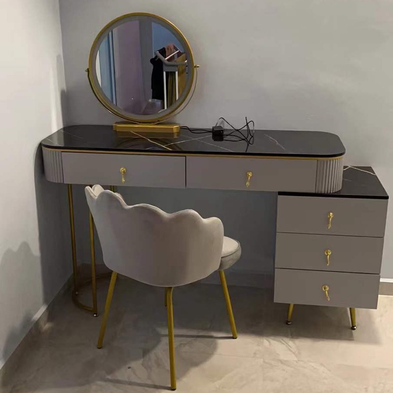 120cm Dressing Table With Petal Chair With Side Cabinet Toilet Table ...