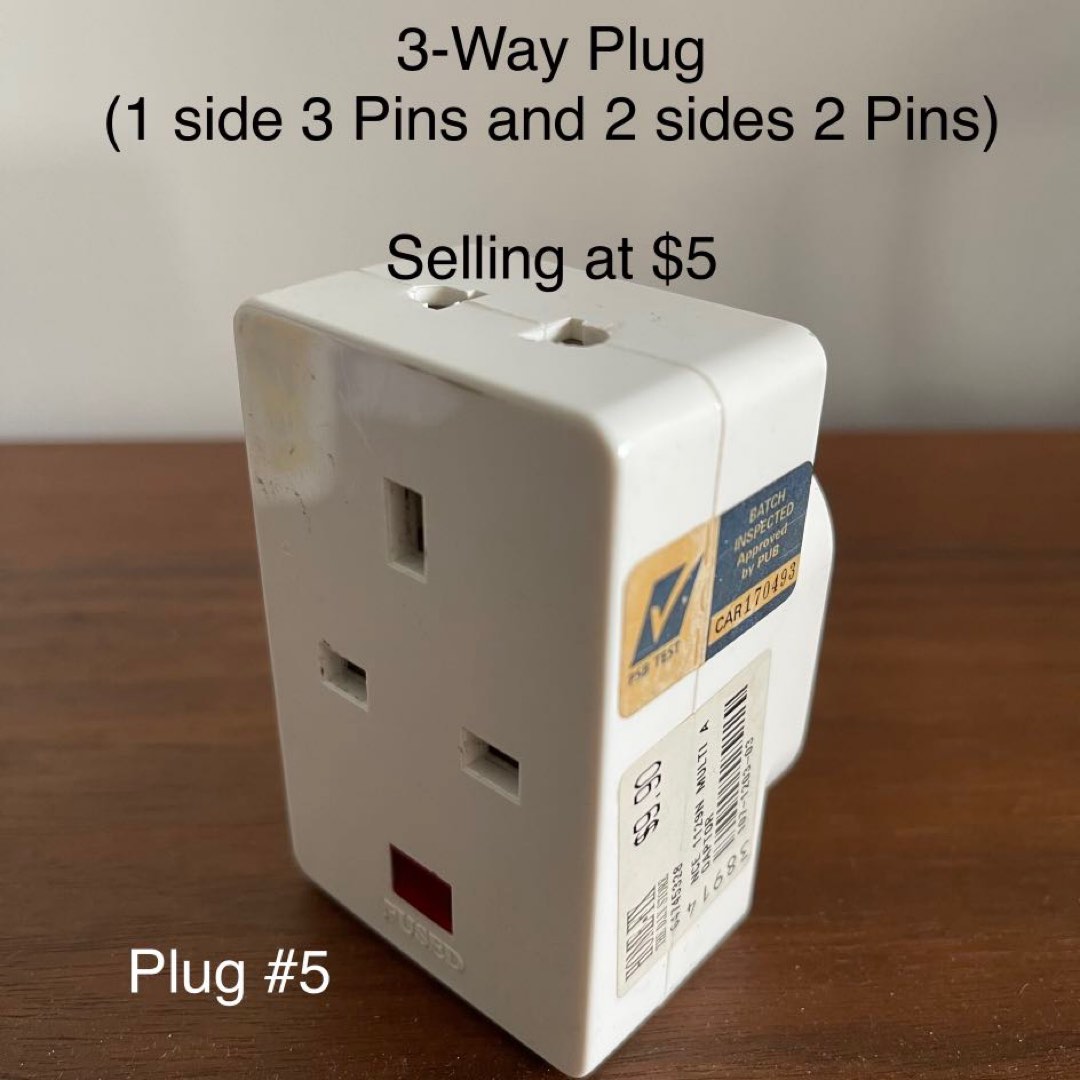 3-Way Plug Adaptor / Multi Plug , TV & Home Appliances, Electrical ...