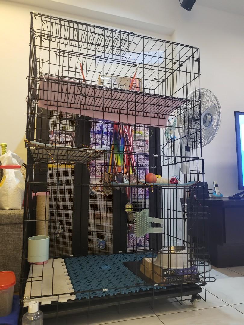 4 tier cage with hammock and mats, Pet Supplies, Homes & Other Pet ...