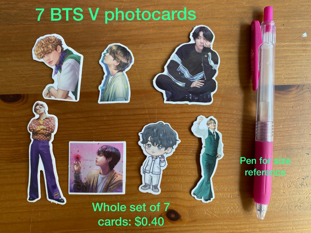 7 BTS V STICKERS for less than 50 cents!!, Hobbies & Toys, Memorabilia ...