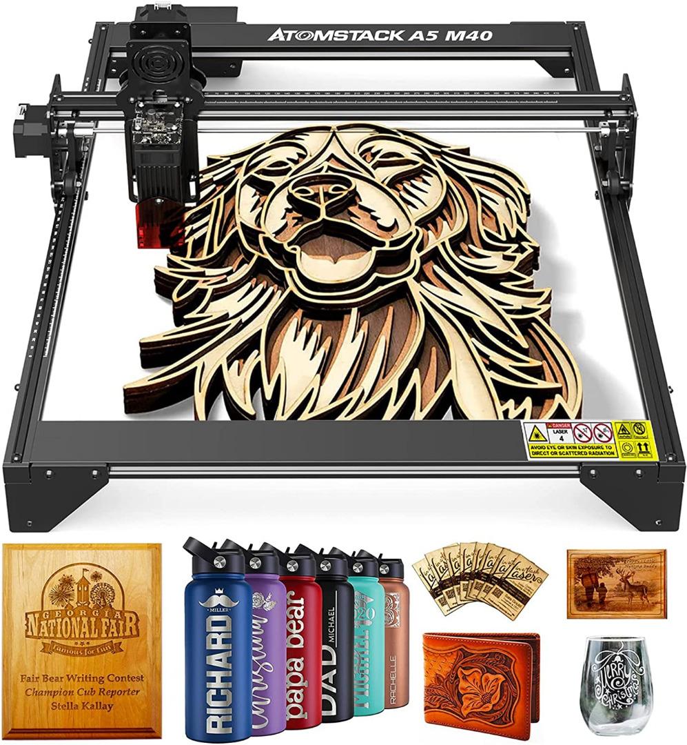 ATOMSTACK A5 M40 Laser Engraver, 40W Laser Engraving Cutting Machine, 5 ...