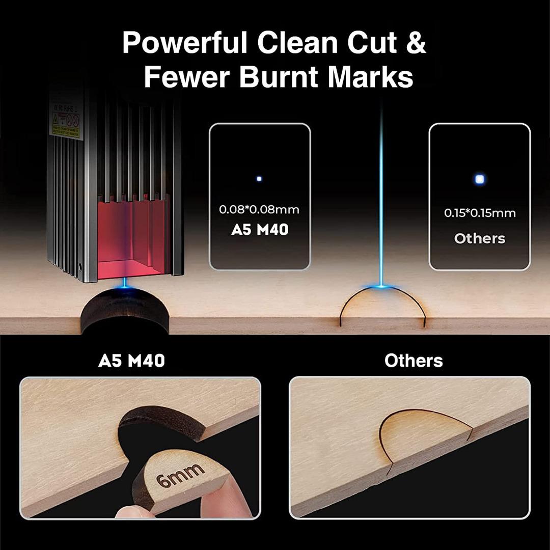 ATOMSTACK A5 M40 Laser Engraver, 40W Laser Engraving Cutting Machine, 5 ...