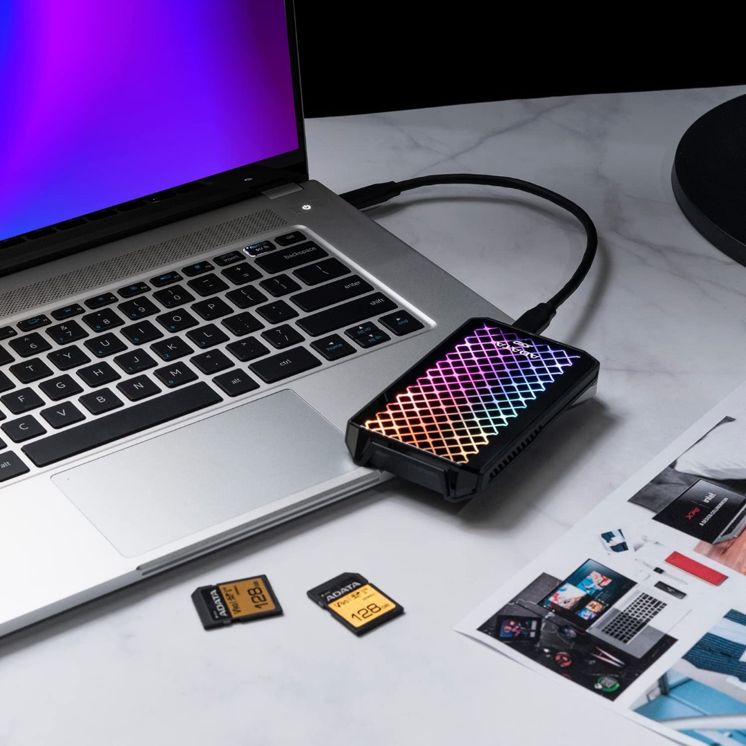 Adata SE900G External SSD RBG Lightning USB 3.2 Gen2x2 Type-C ASE900G ...