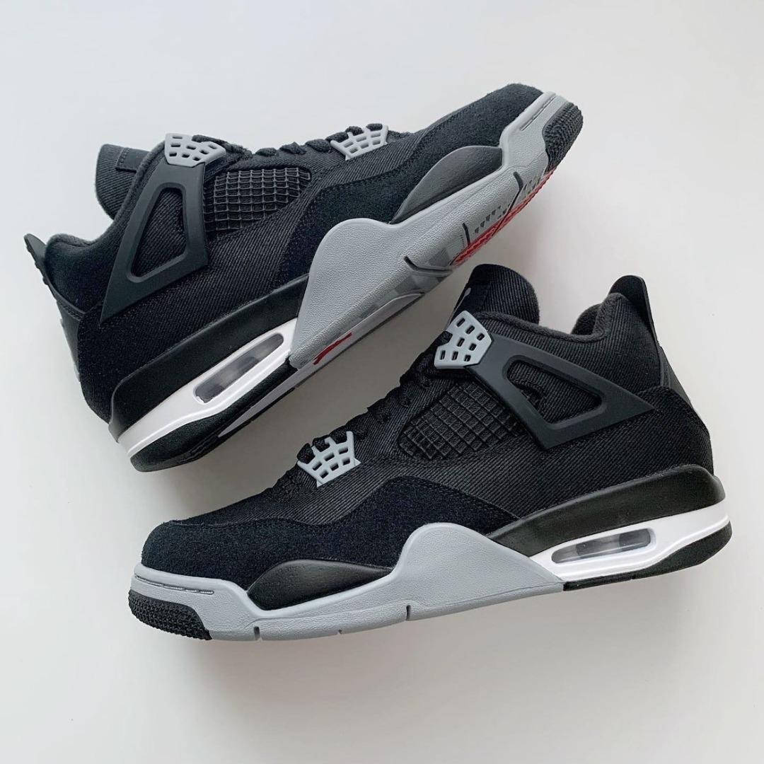 Air Jordan 4 Retro SE Black Canvas, Men's Fashion, Footwear, Sneakers ...