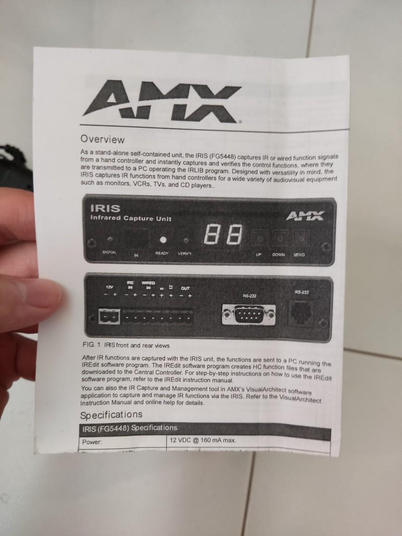 AMX FG5448 IRIS infrared capture device (MADE IN USA), TV & Home ...