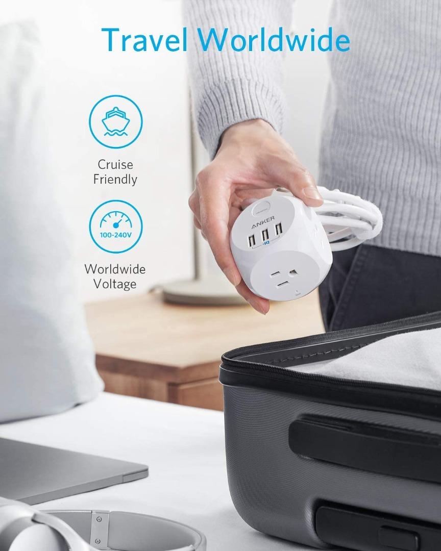 Anker Power Port Cube with USB and Outlets, TV & Home Appliances ...