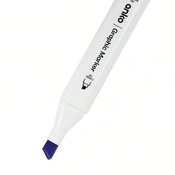 Anko 12 Pack Dual-Tip Graphic Permanent Markers, Hobbies & Toys ...