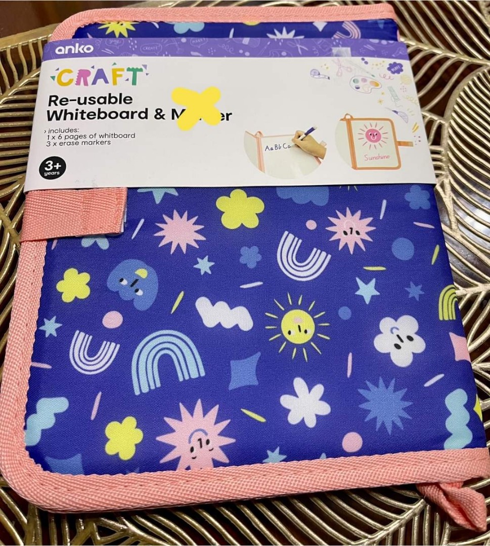 Anko Craft Re-usable Whiteboard, Hobbies & Toys, Stationary & Craft ...