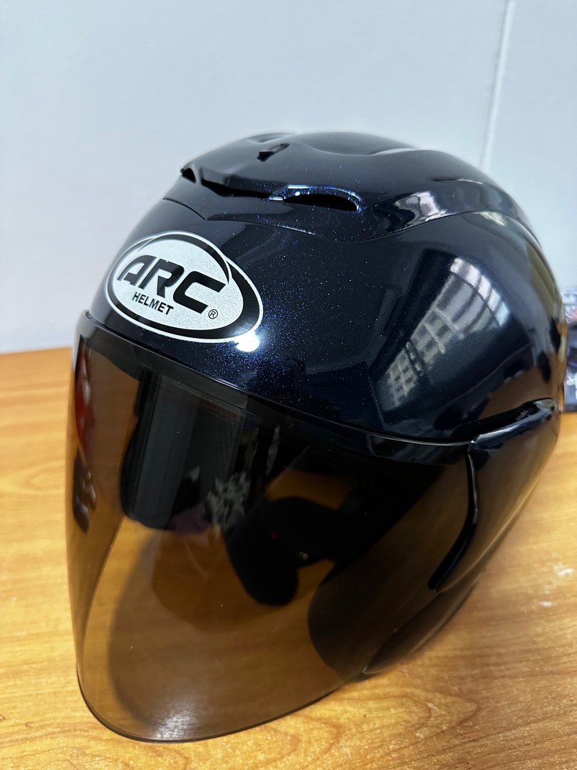 ARC Helmet Malibu Blue, Motorcycles, Motorcycle Apparel on Carousell