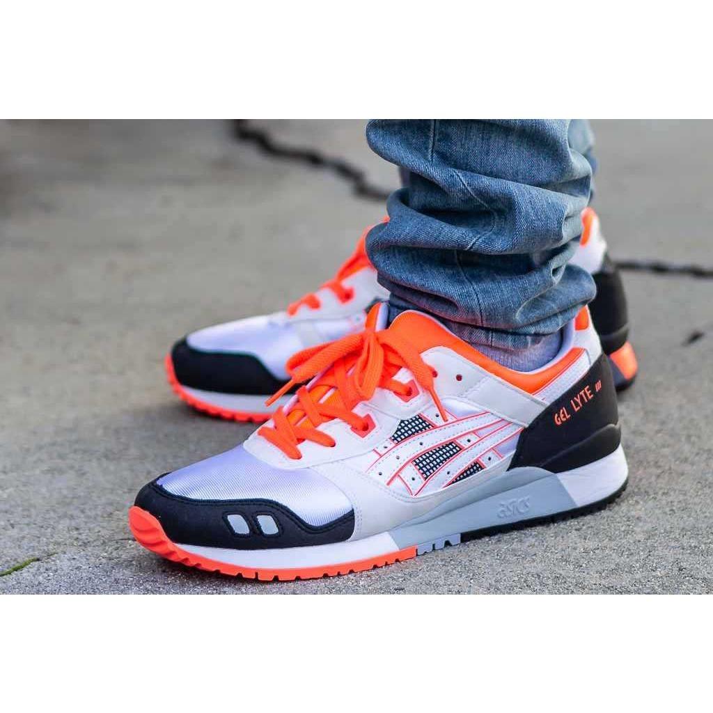 Asics Men 30th Anniversary GEL-LYTE III OG White/Flash Coral Colourway ...
