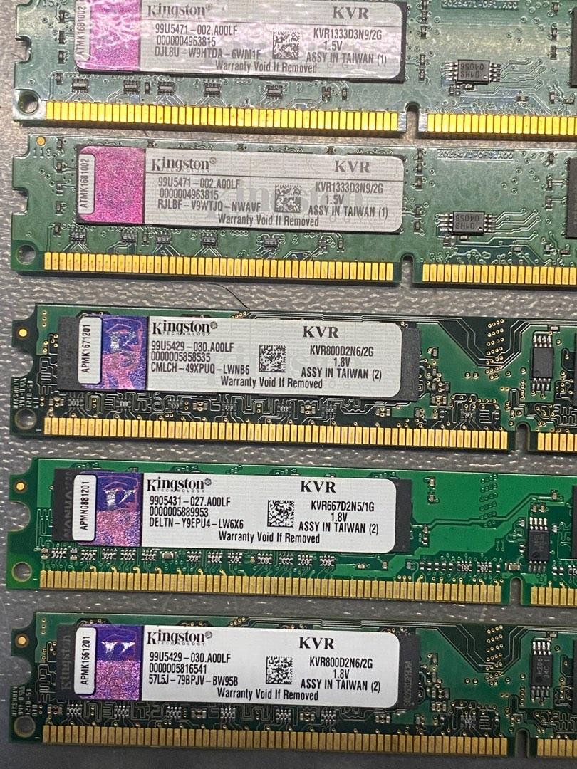 Assorted Ram - All for $50, Computers & Tech, Parts & Accessories, Computer Parts on Carousell