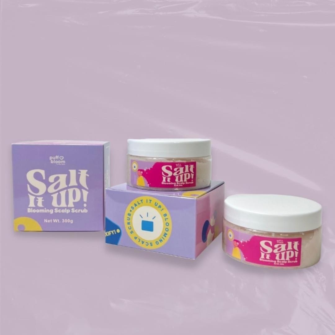 Authentic Puff & Bloom Salt It Up Scalp Scrub 300 grams, Beauty ...