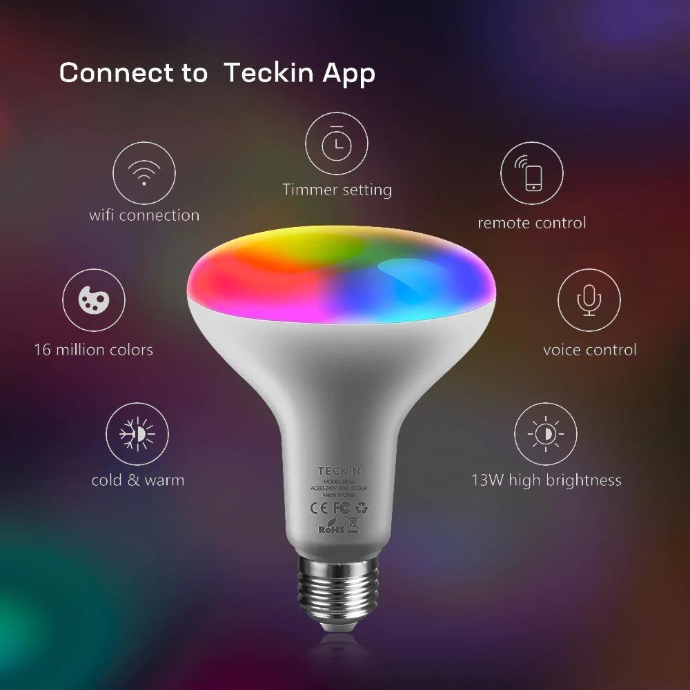 [B2381] Teckin SB53 Smart WiFi LED Bulb, Furniture & Home Living ...