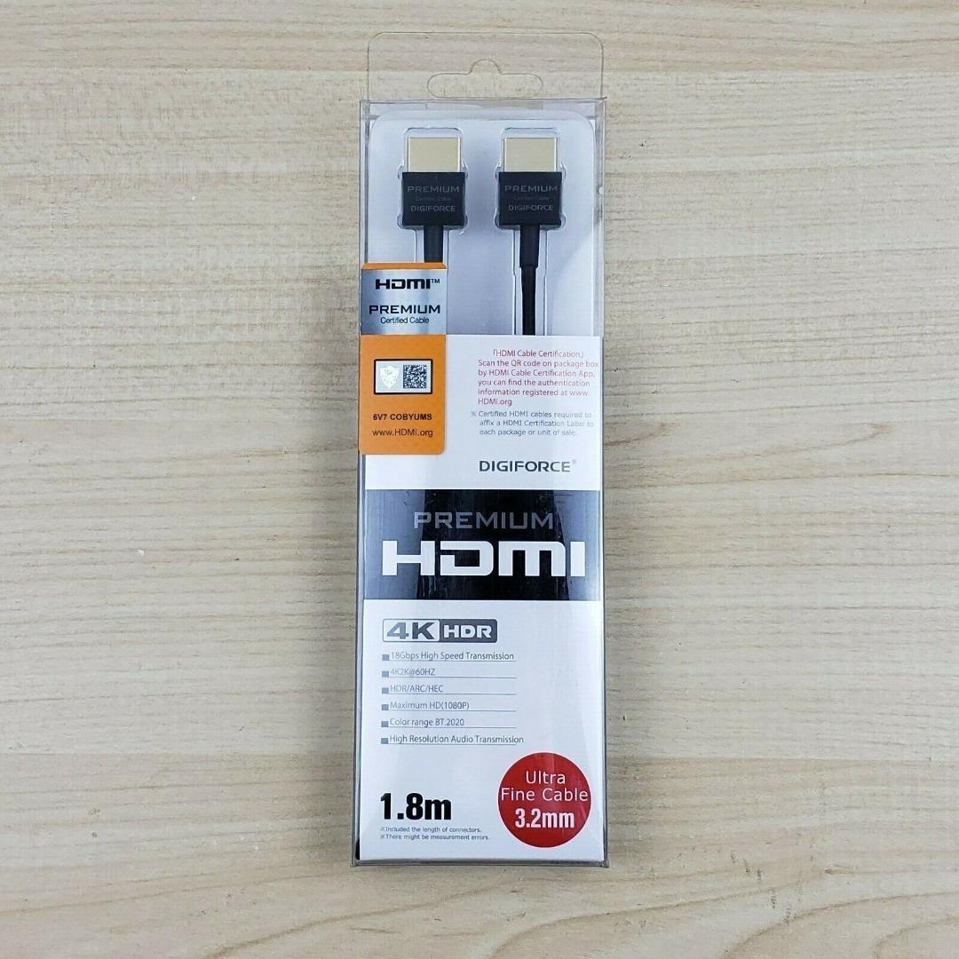 [B2386] Premium HDMI Certified HDMI Cable 2.0, DIGIFORCE, Certified, 4K ...