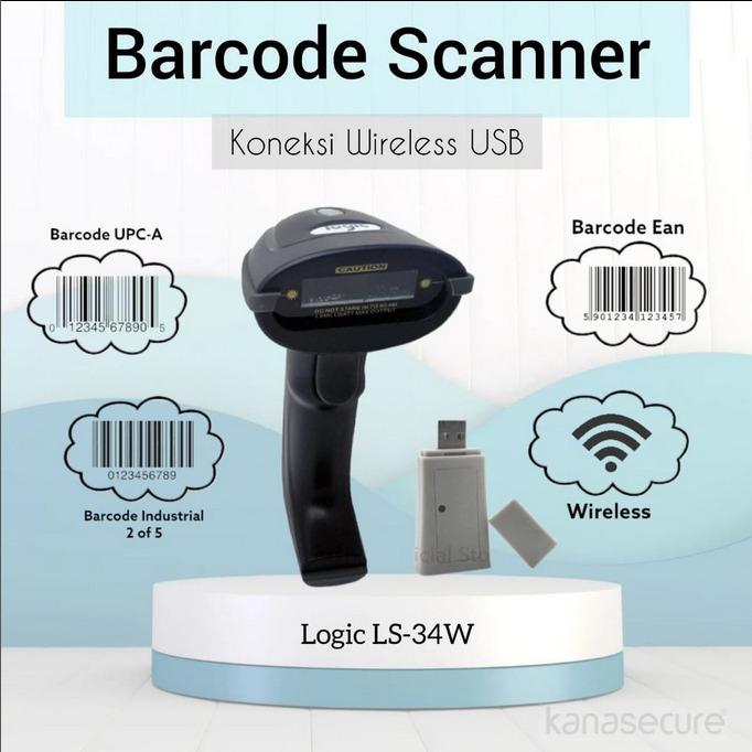 BARCODE SCANNER LOGIC LS 34 W, Elektronik, Lainnya di Carousell