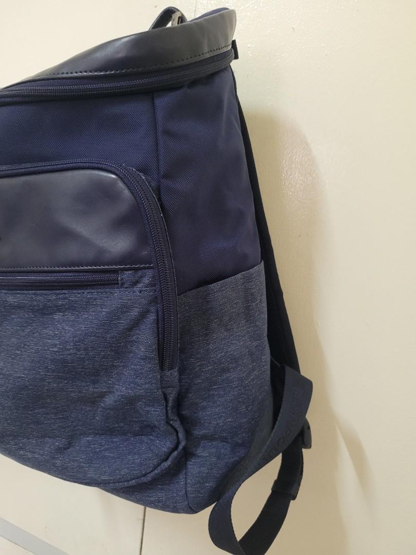 BEANPOLE leather and canvas backpack 16x10x5in, Men's Fashion, Bags ...