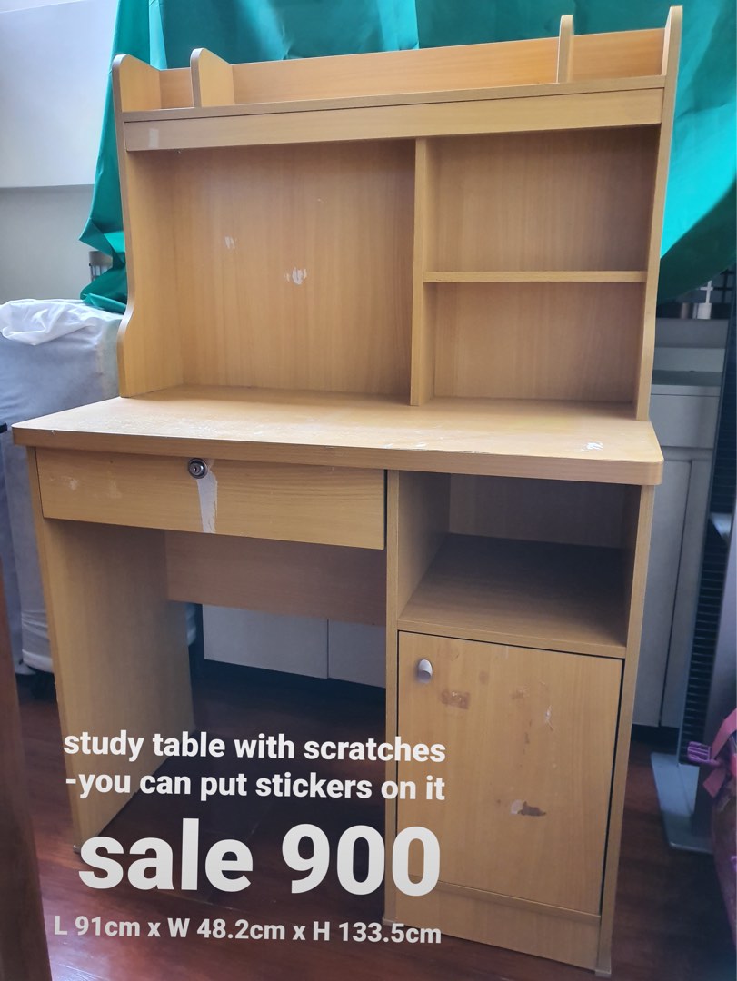 Big Study Table, Furniture & Home Living, Office Furniture & Fixtures ...