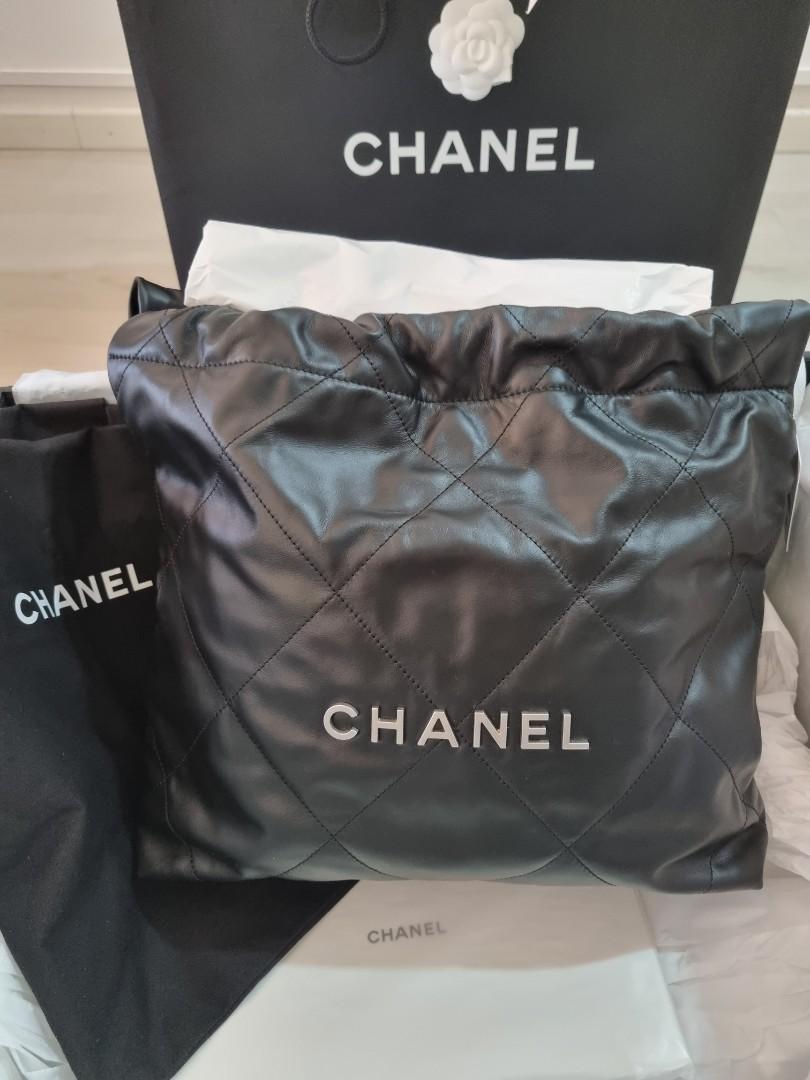 BNIB 22B Chanel 22 Tote Bag Silver Hardware Small Size 22K Chanel22 ...