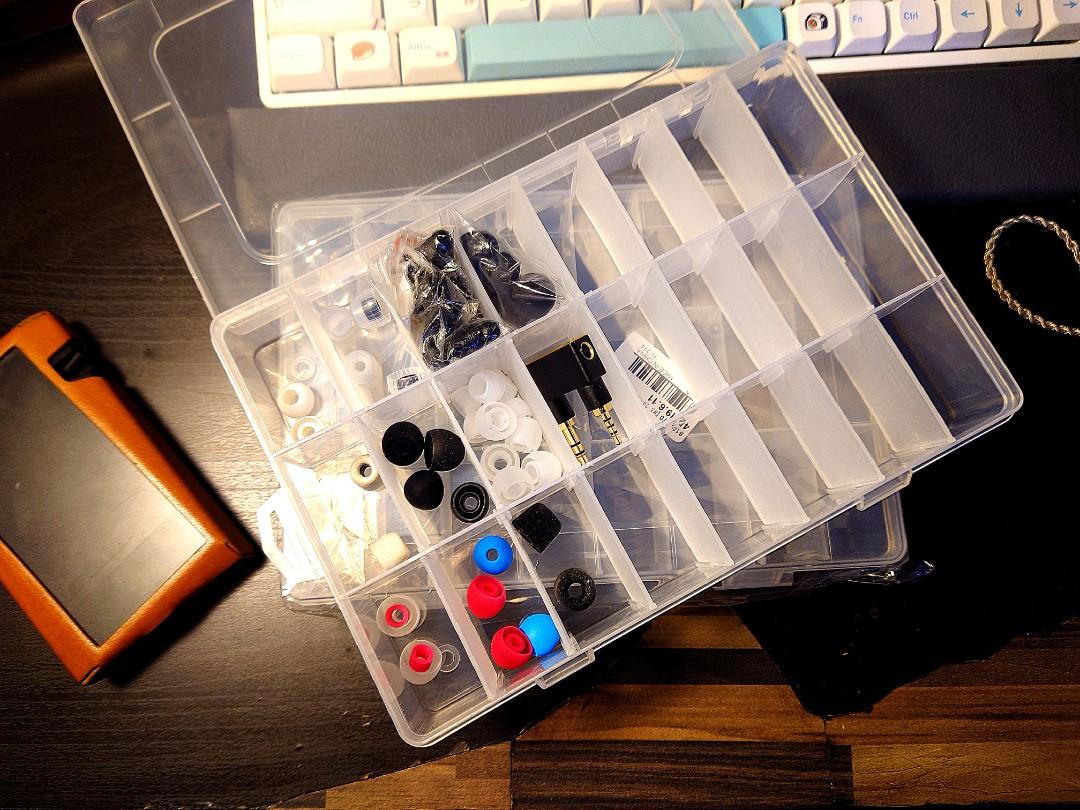 Box for Eartips & Accessories . Earbud and audio accessory storage box ...