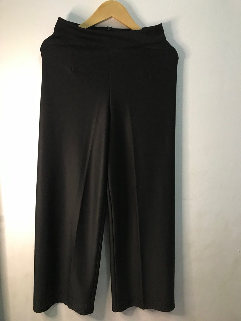 Celana Kulot Hitam hw. karet tebal dan adem, Fesyen Wanita, Pakaian ...