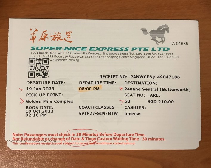 CNY 2023 Bus Ticket (SG-BTW), Tickets & Vouchers, Local Attractions ...