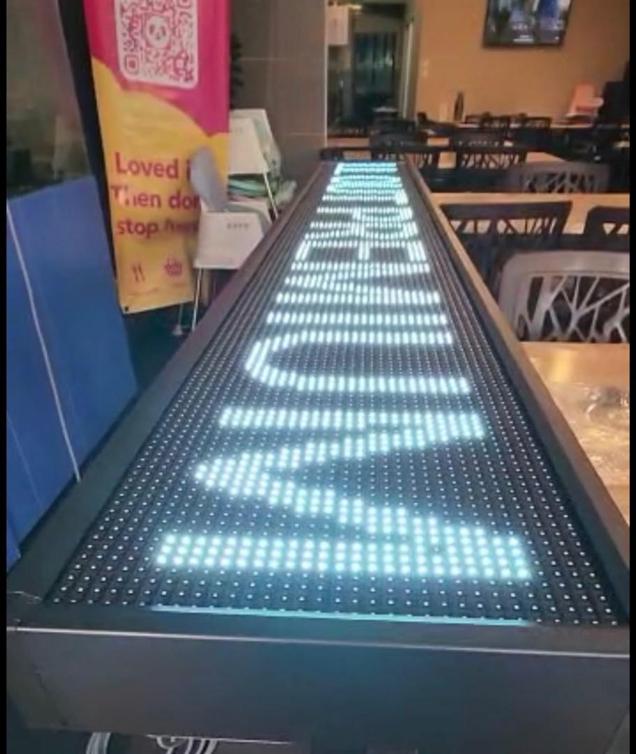 Colours LED papan iklan 103 inxh x 15 inch, Furniture & Home Living ...