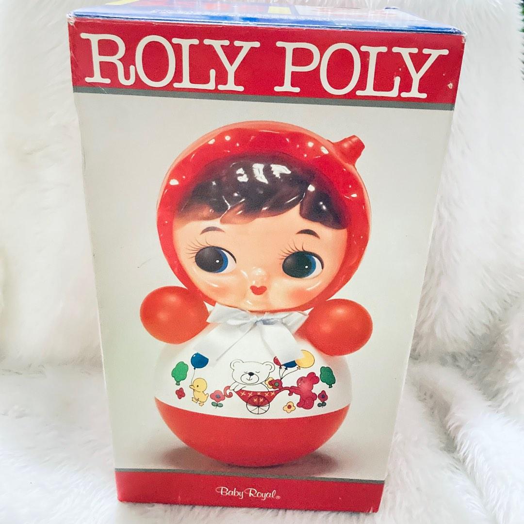 Cute big vintage retro Red Roly Poly Doll comes from Japan / big size ...