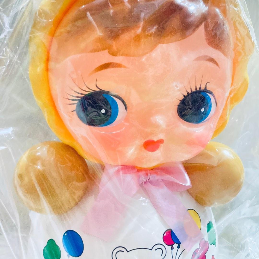 Cute big vintage retro Red Roly Poly Doll comes from Japan / big size ...