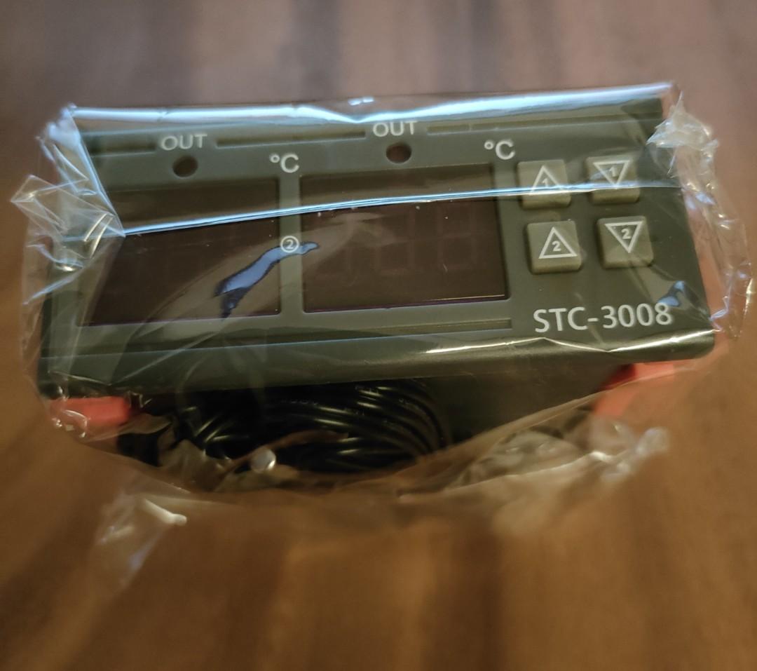 Digital Temperature Controller, STC-3008 Temp Control Thermostat Sensor ...