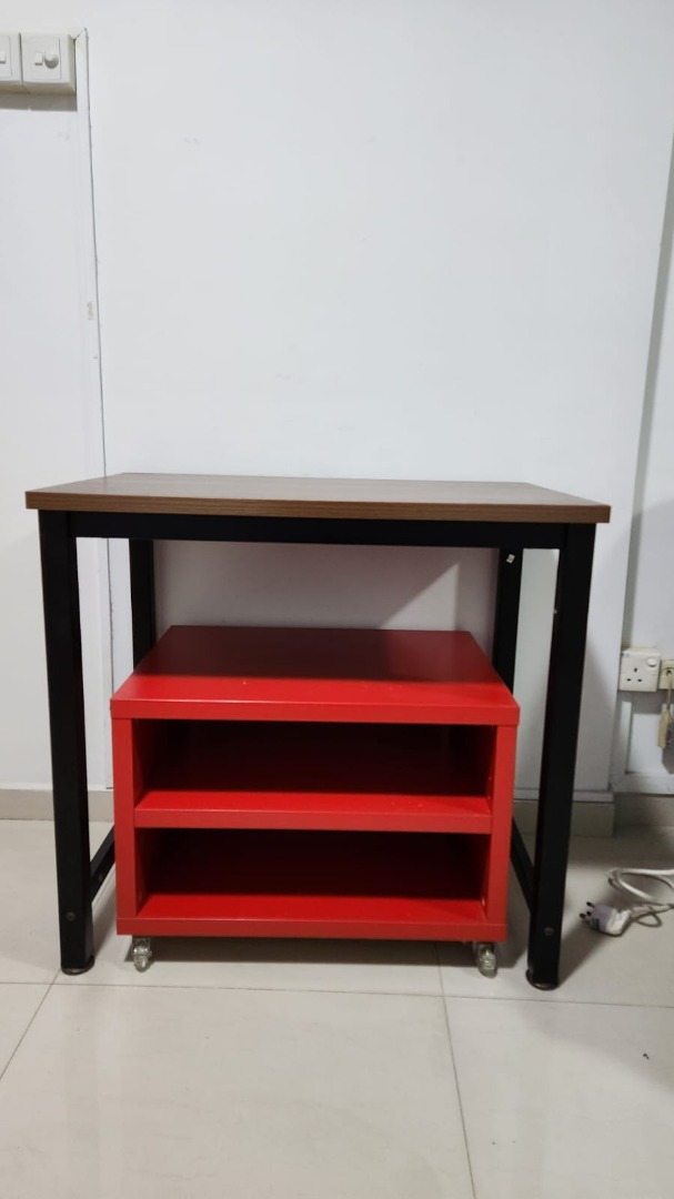Detachable table with free Rack, Furniture & Home Living, Furniture ...