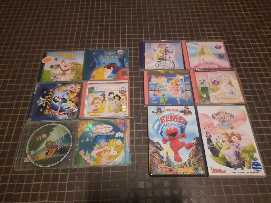 Disney Kids DVD VCD -Disney Princesses, Barbie, Tinkerbell etc - for ...