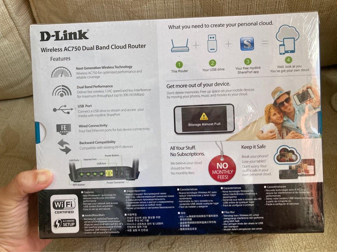 D-Link Wireless AC750 dual band Cloud Router, Computers & Tech, Parts ...