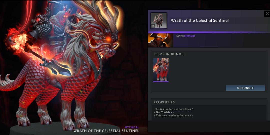 Dota 2 - Wrath of the Celestial Sentinel Bundle, Video Gaming, Video ...
