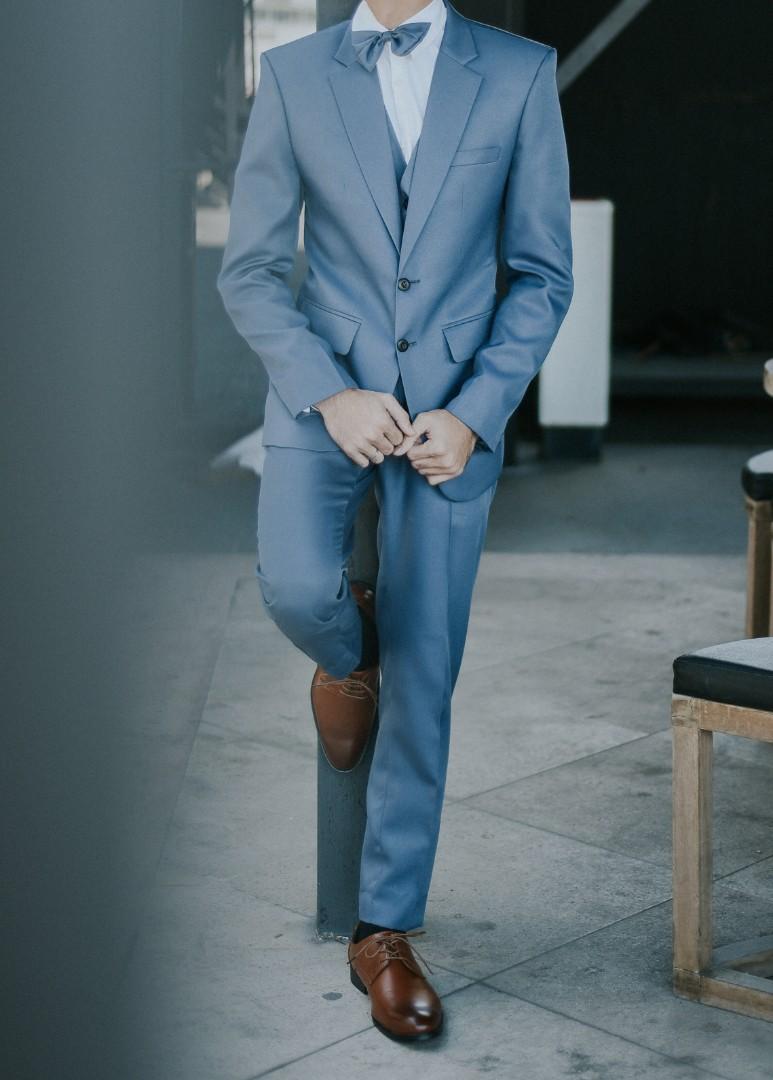 Dusty Blue Suit/Tuxedo, Men's Fashion, Coats, Jackets and Outerwear on ...