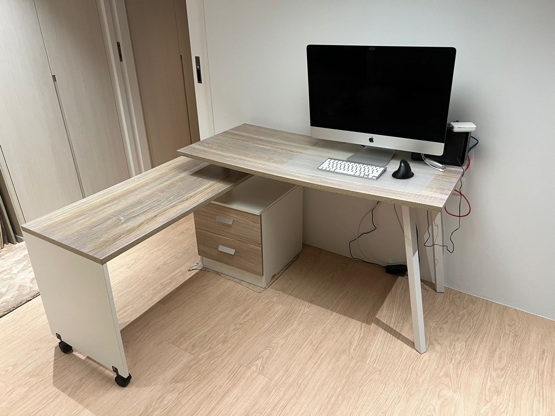 Extendable Study Table w Drawers, Furniture & Home Living, Furniture ...