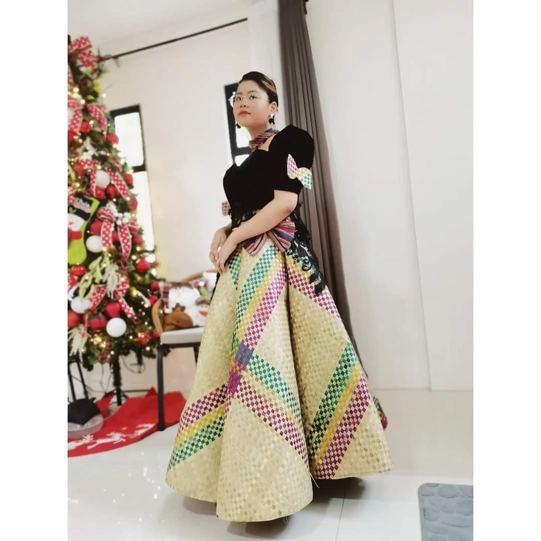 Filipiniana Gown made from banig, Women's Fashion, Dresses & Sets ...