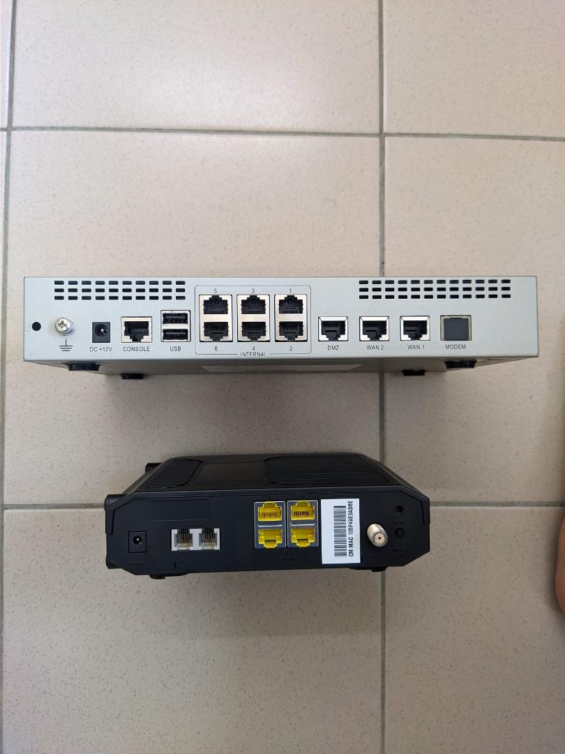 Fortinet firewall Fortigate 80C and Starhub modem, Computers & Tech ...