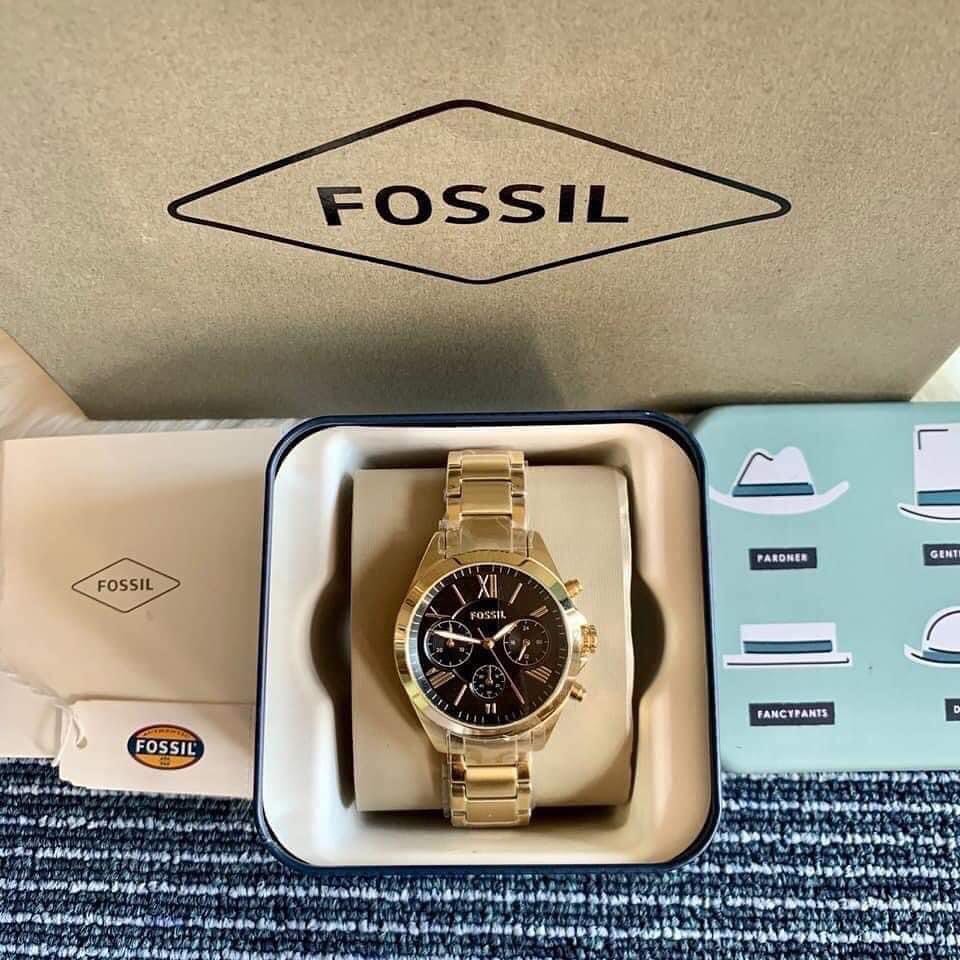 FOSSIL MINI GRANT STEEL GOLD BLACK DIAL AUTHENTIC WATCH, Women's ...