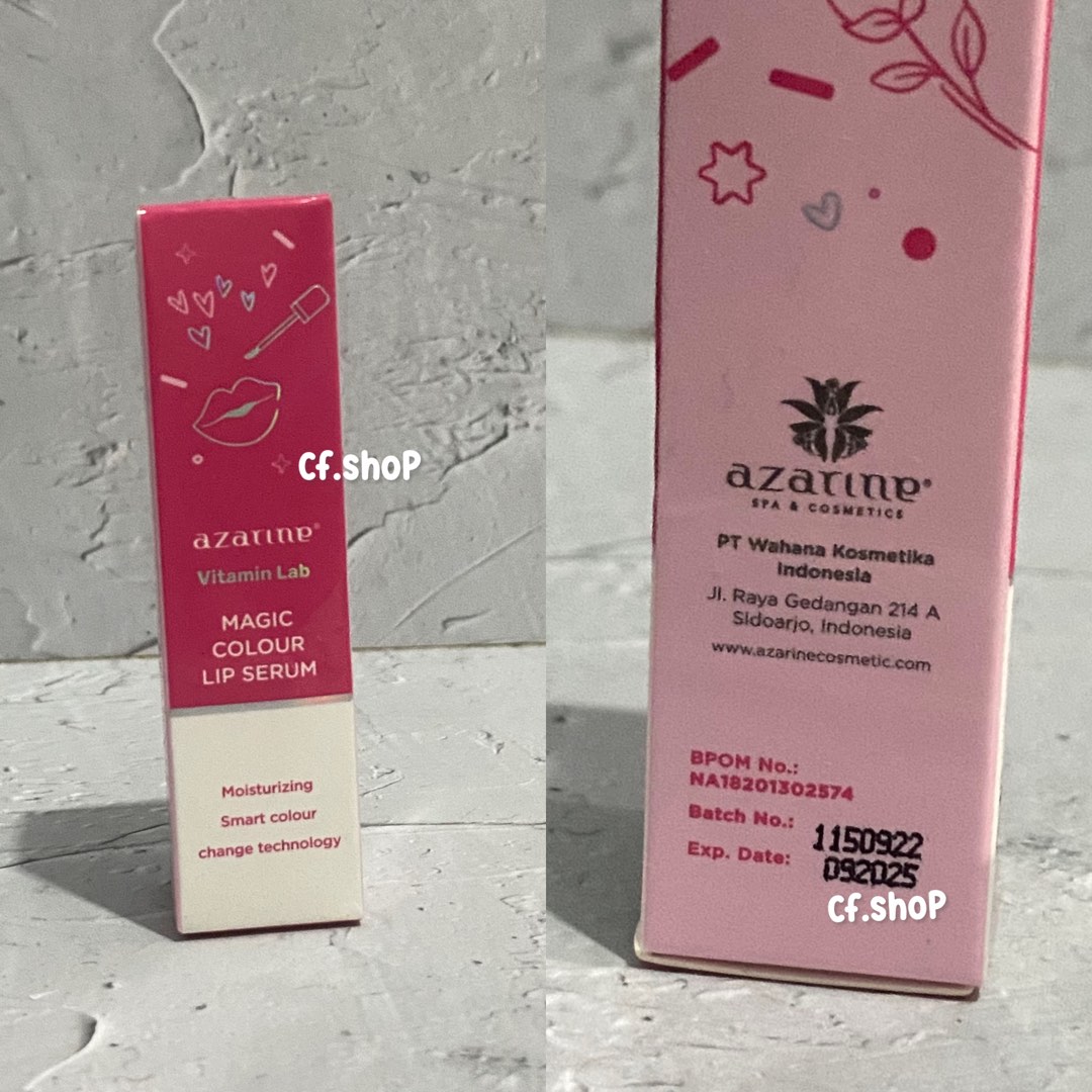 Azarine Magic Color Lip Serum, Kesehatan & Kecantikan, Kulit, Sabun ...