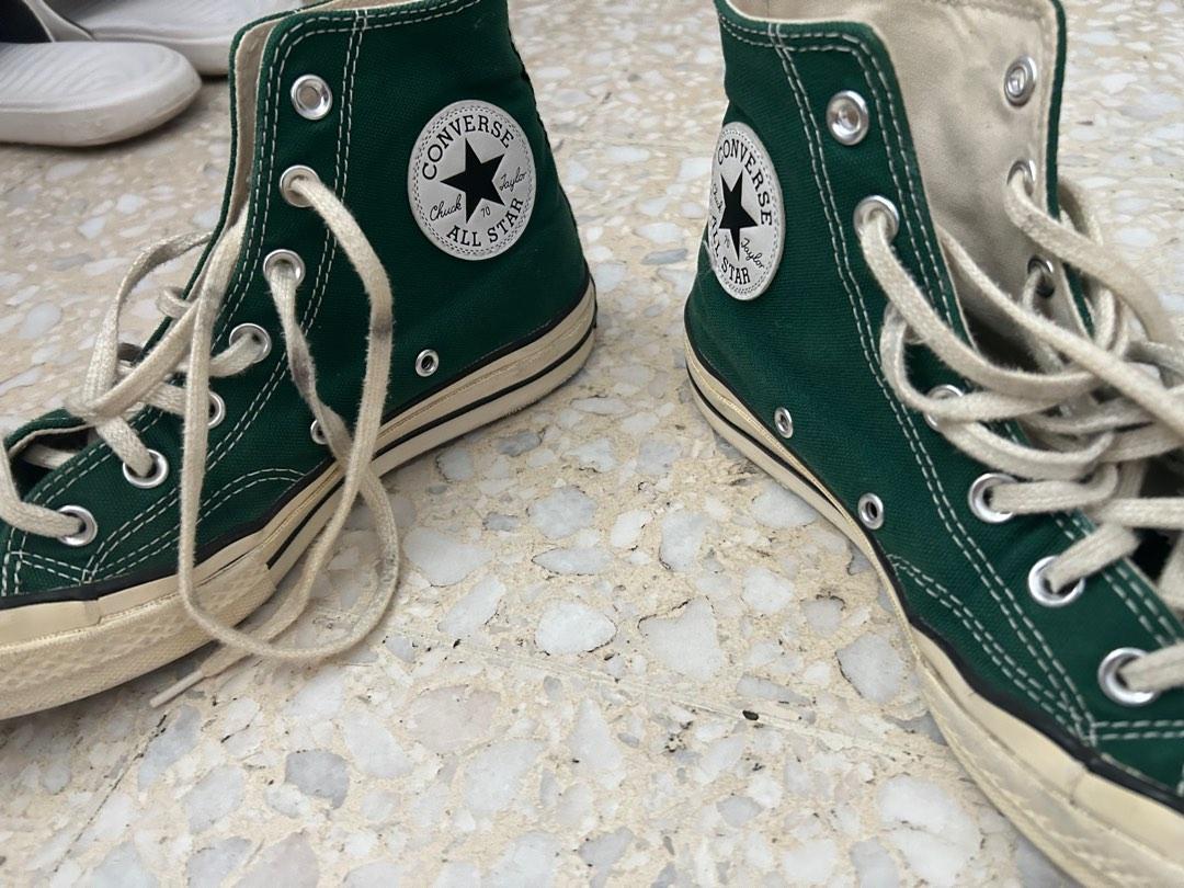 Green converse, Women's Fashion, Footwear, Sneakers on Carousell