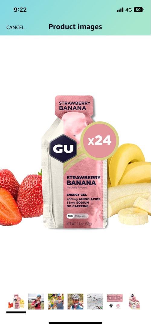 Gu Energy Gel - Strawberry banana & chocolate outrage , Health ...