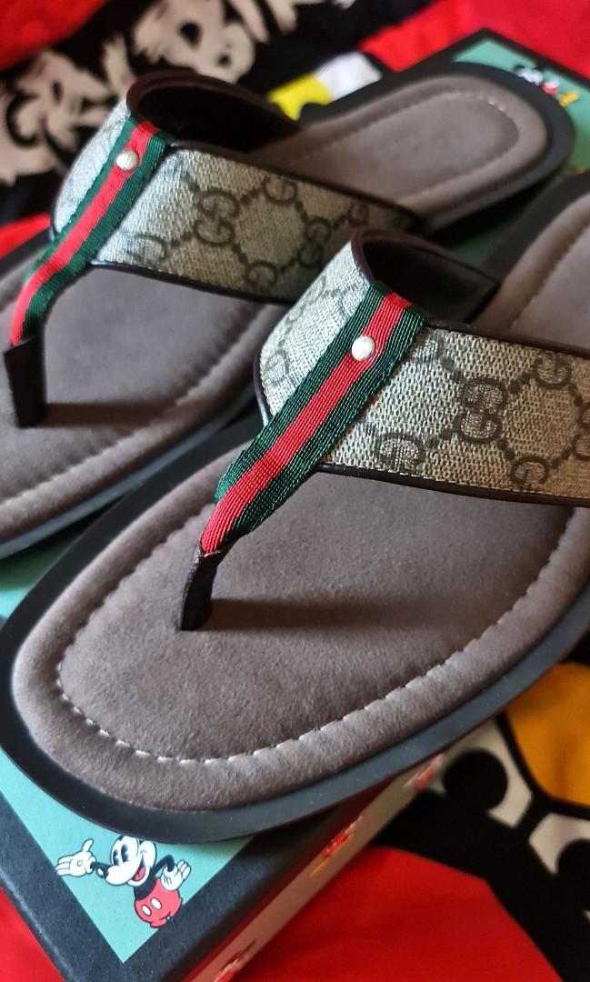 Gucci Monogram Flip Flop/Sandals., Luxury, Sneakers & Footwear on Carousell