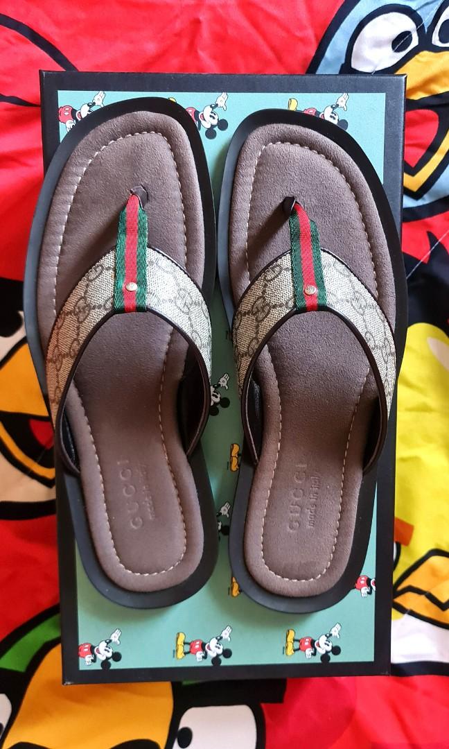 Gucci Monogram Flip Flop/Sandals., Luxury, Sneakers & Footwear on Carousell