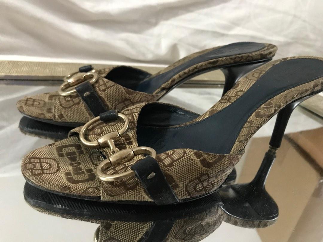 GUCCI Monogram Stiletto heals, Women's Fashion, Activewear on Carousell