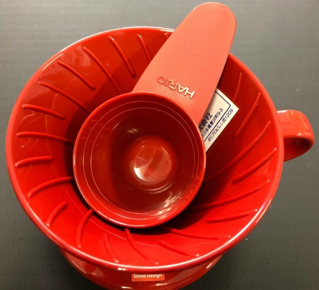 Hario Red PLASTIC Coffee Pour Over Dripper - Size 02 VD-02R Made In ...
