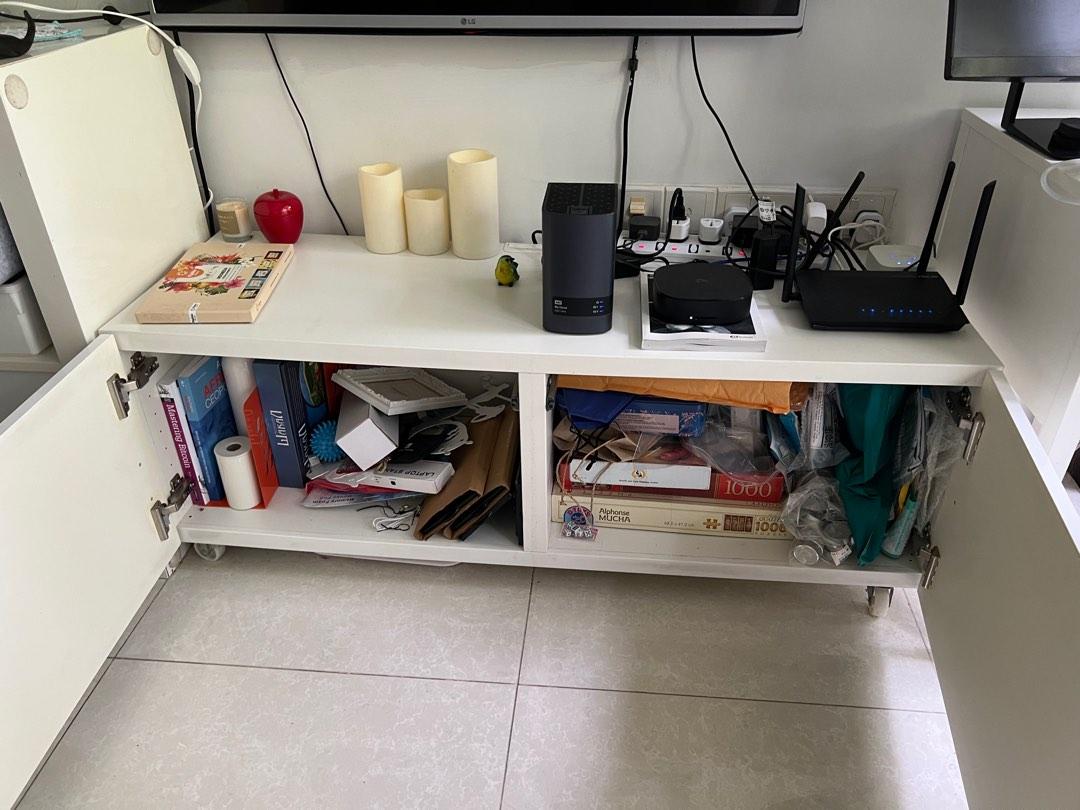 IKEA Besta TV Console with wheels, Furniture & Home Living, Furniture ...