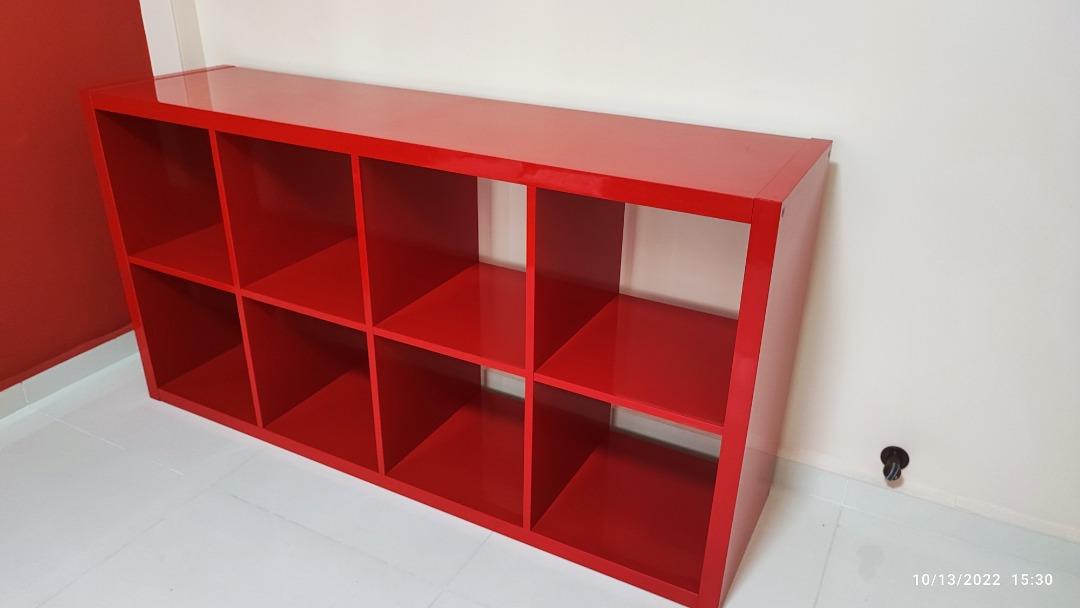 IKEA KALLAX Shelving Unit (Glossy Red), Furniture & Home Living ...