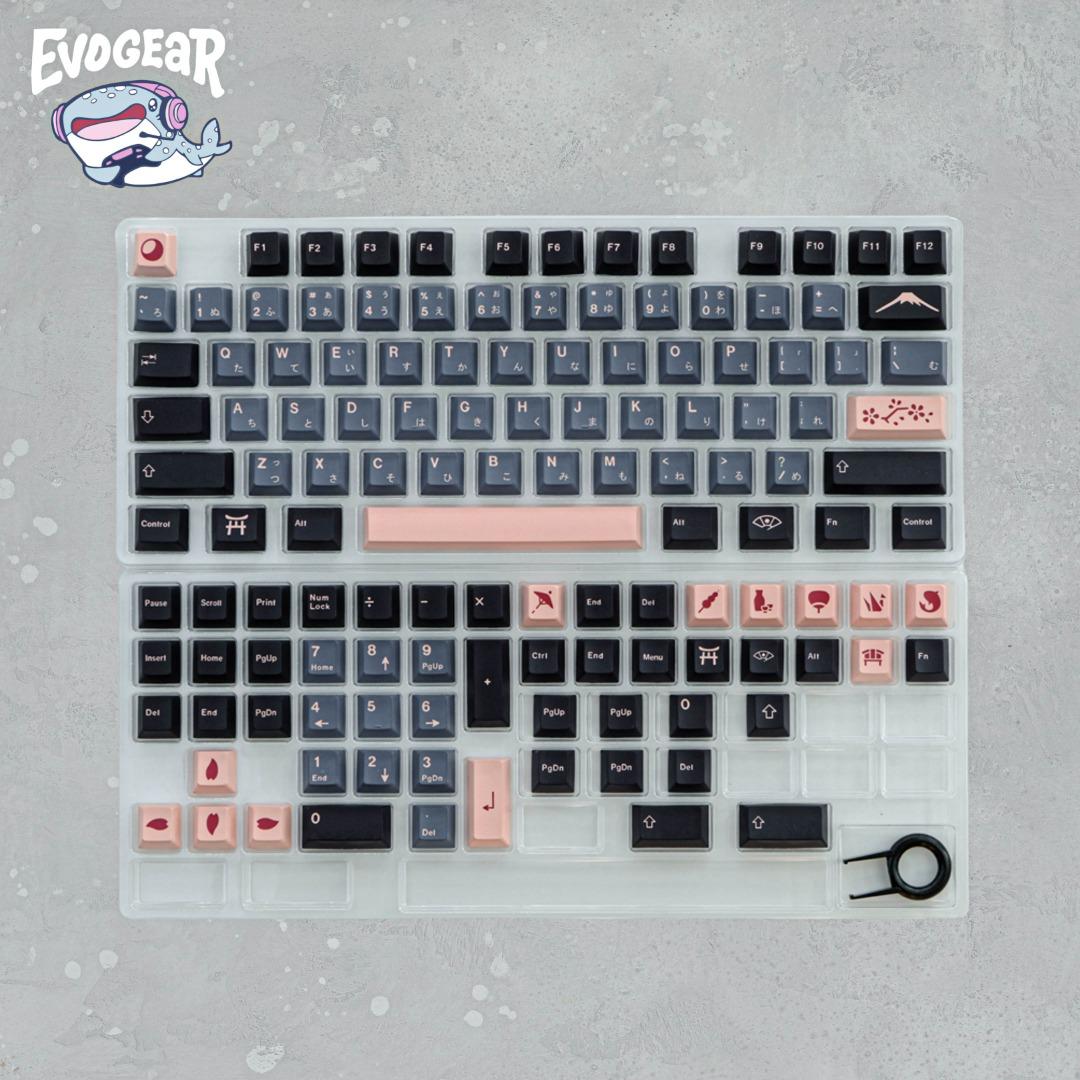 {IN STOCK} Night Sakura Keycaps | Japanese Keycaps | Cherry Profile ...