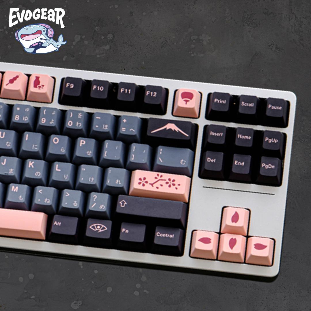 {IN STOCK} Night Sakura Keycaps | Japanese Keycaps | Cherry Profile ...