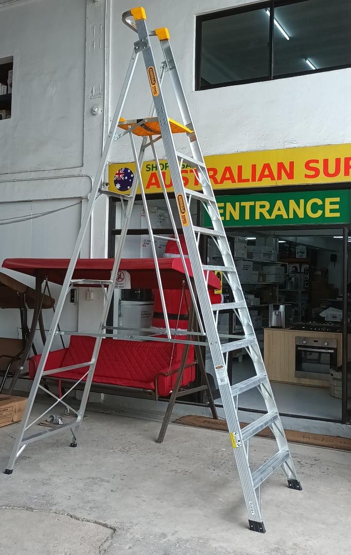 Industrial Aluminium Platform Ladder, Furniture & Home Living, Home ...
